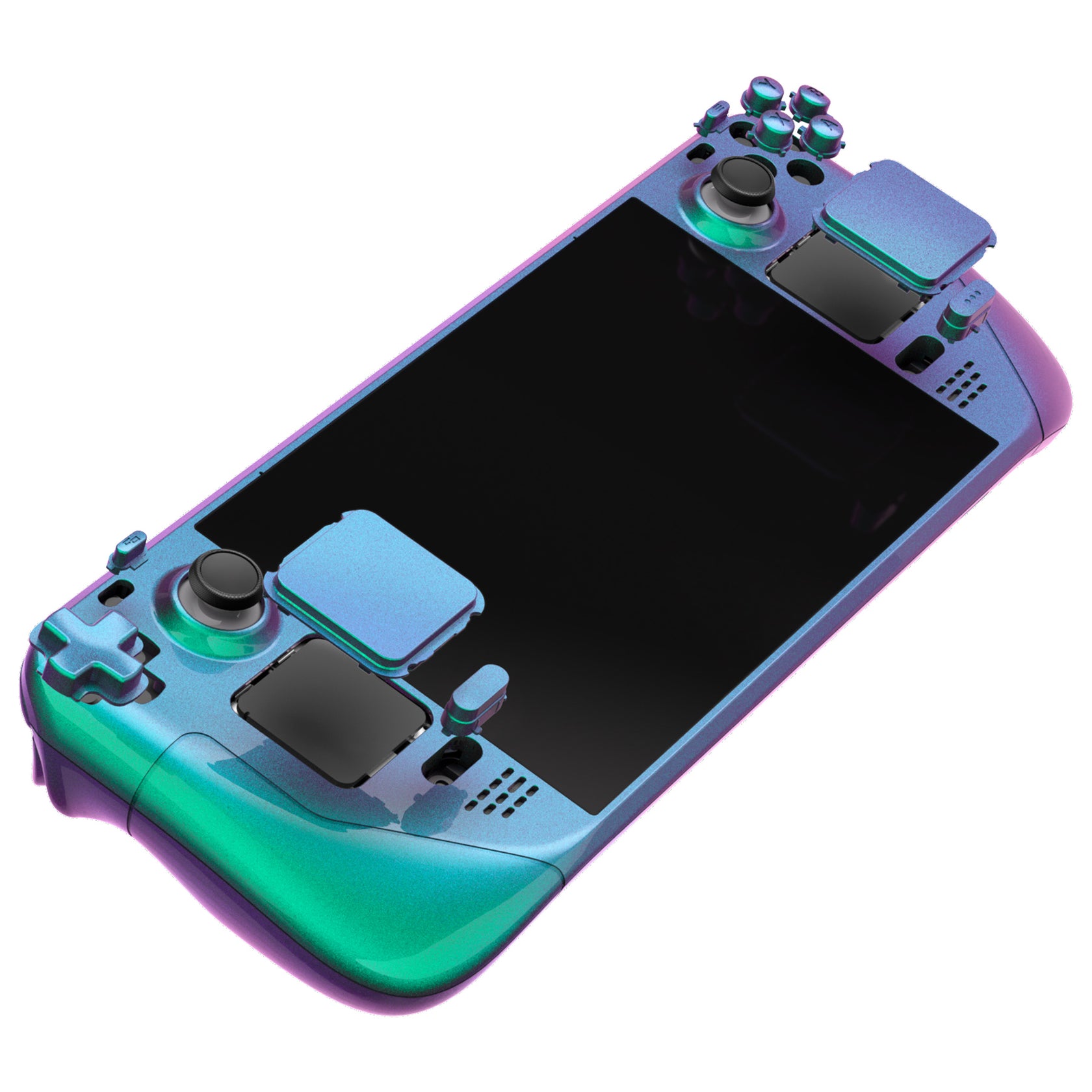 eXtremeRate Chameleon Green Purple Custom Faceplate Back Plate Shell ...