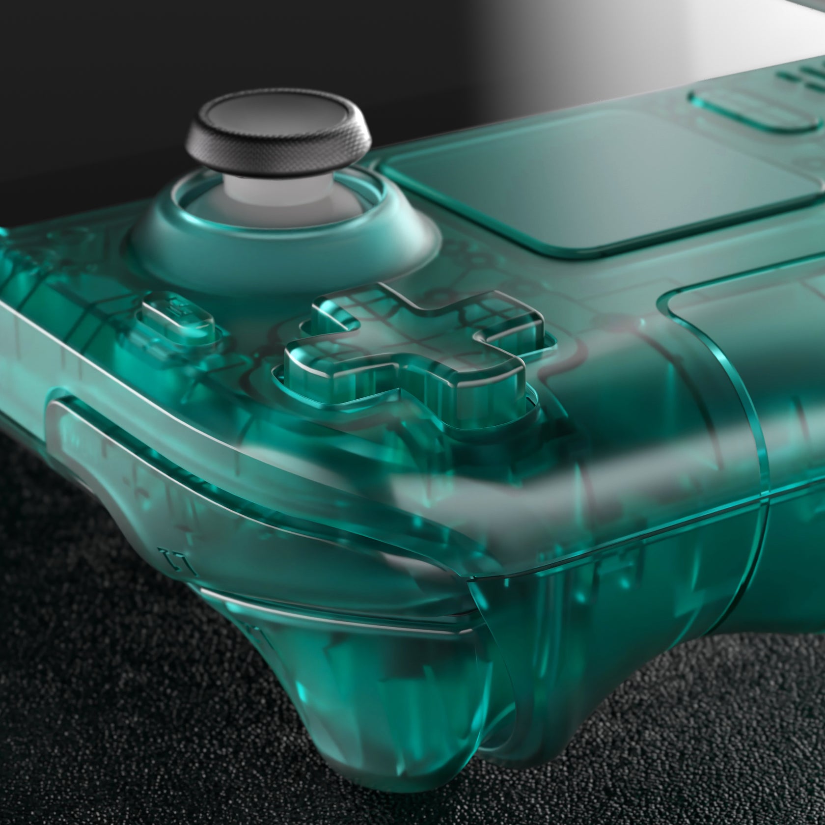 eXtremeRate Clear Emerald Green Custom Faceplate Back Plate for Steam ...