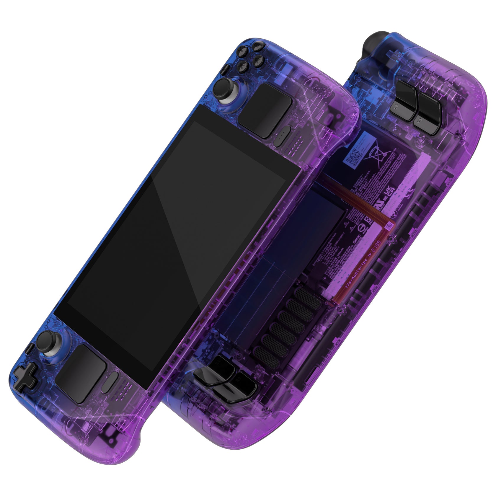 eXtremeRate Gradient Translucent Bluebell Faceplate Back Plate Shell ...