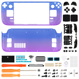eXtremeRate Gradient Translucent Bluebell Faceplate Back Plate Shell ...