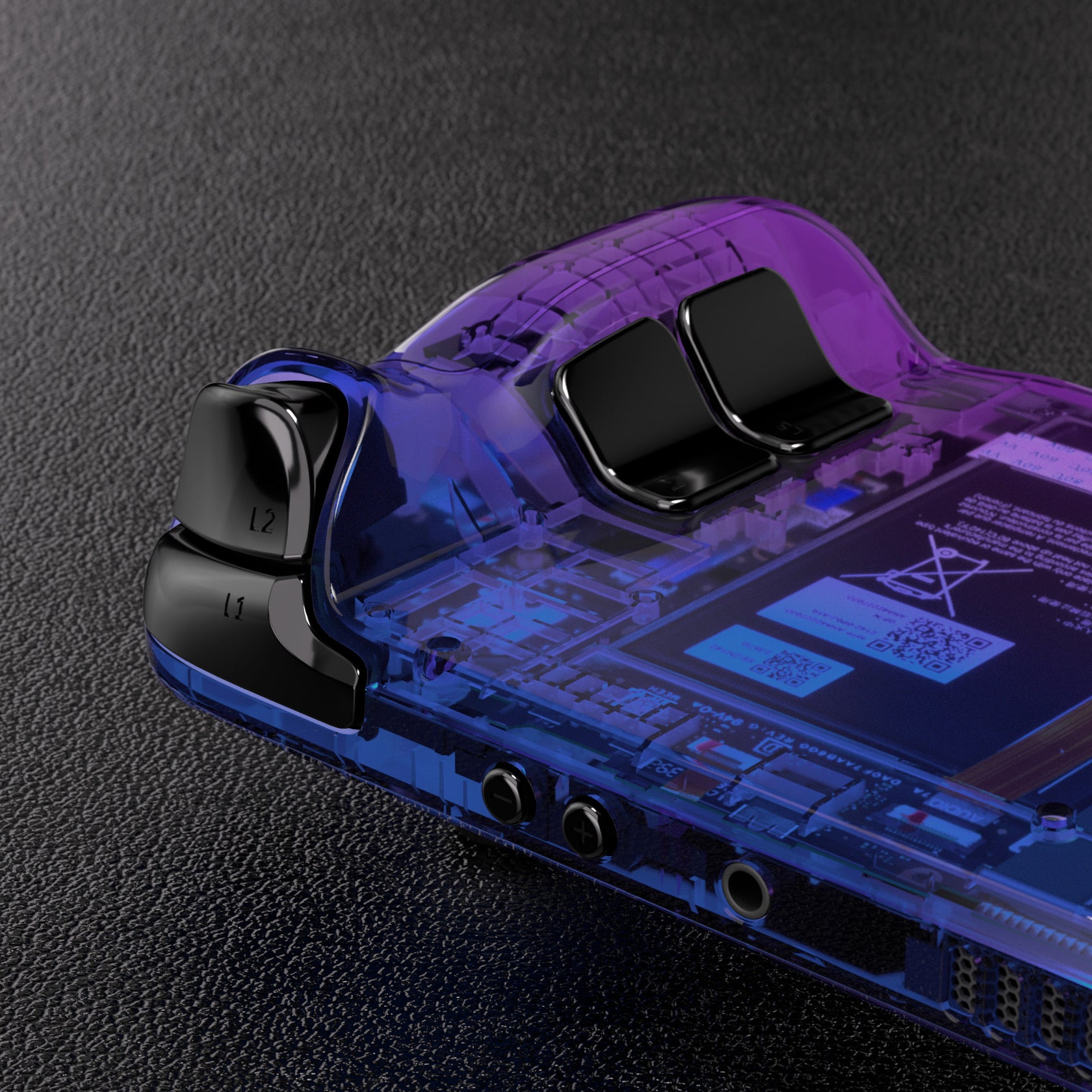 eXtremeRate Gradient Translucent Bluebell Faceplate Back Plate Shell ...