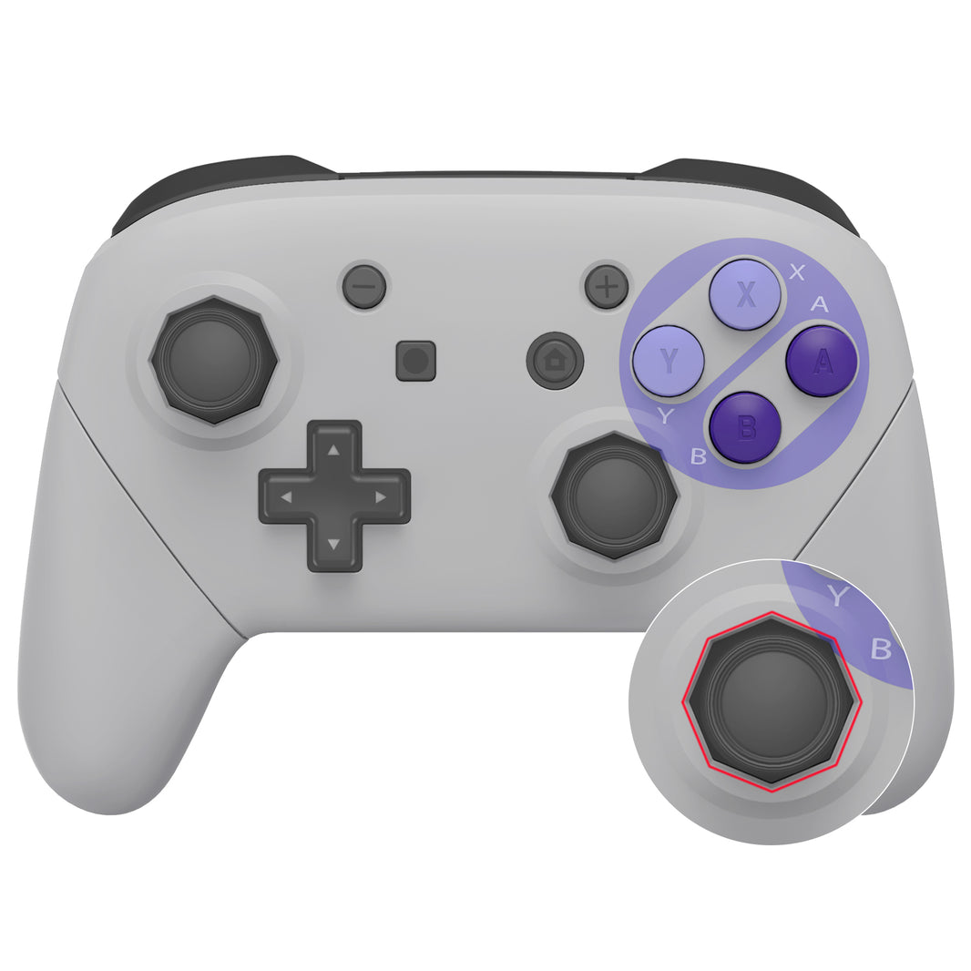 Octagonal Gated Sticks Design Full Set Shells for NS Switch Pro Contro ...