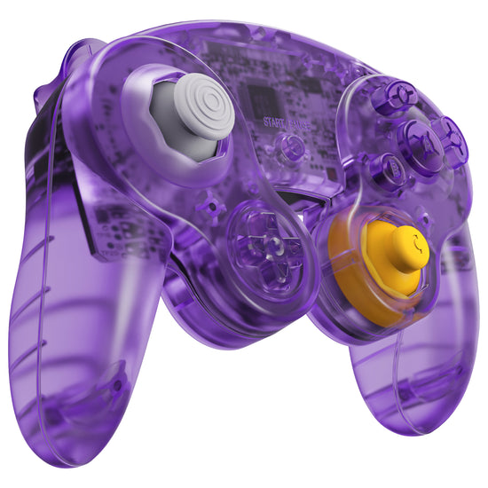 eXtremeRate Clear Atomic Purple Faceplate Backplate for Nintendo ...