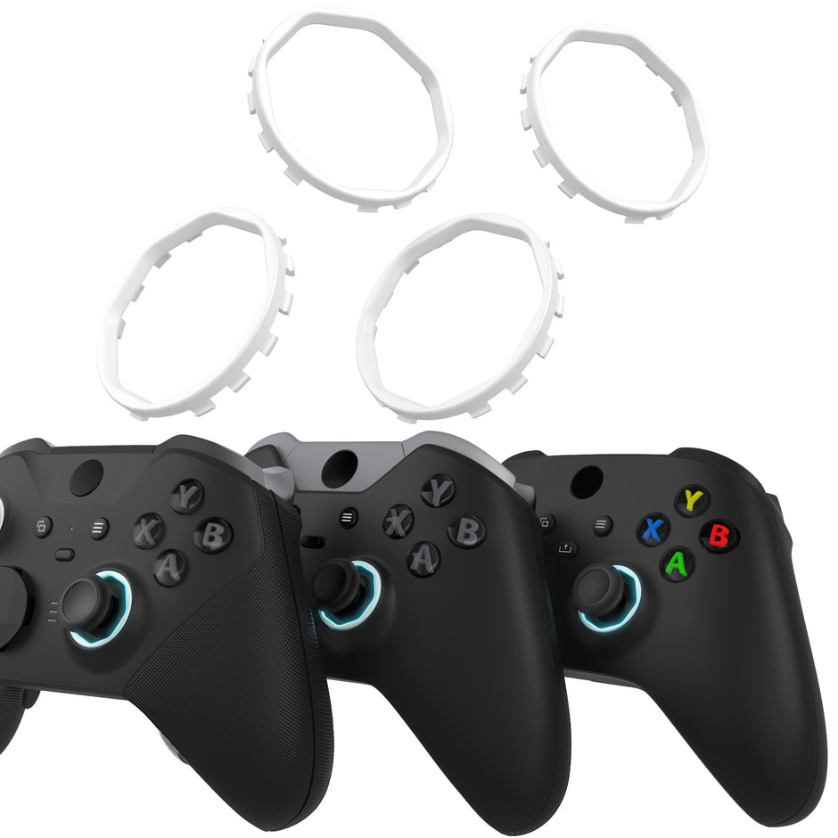 Redesigned Replacement Octagonal Gated Sticks Accent Rings for Xbox El ...