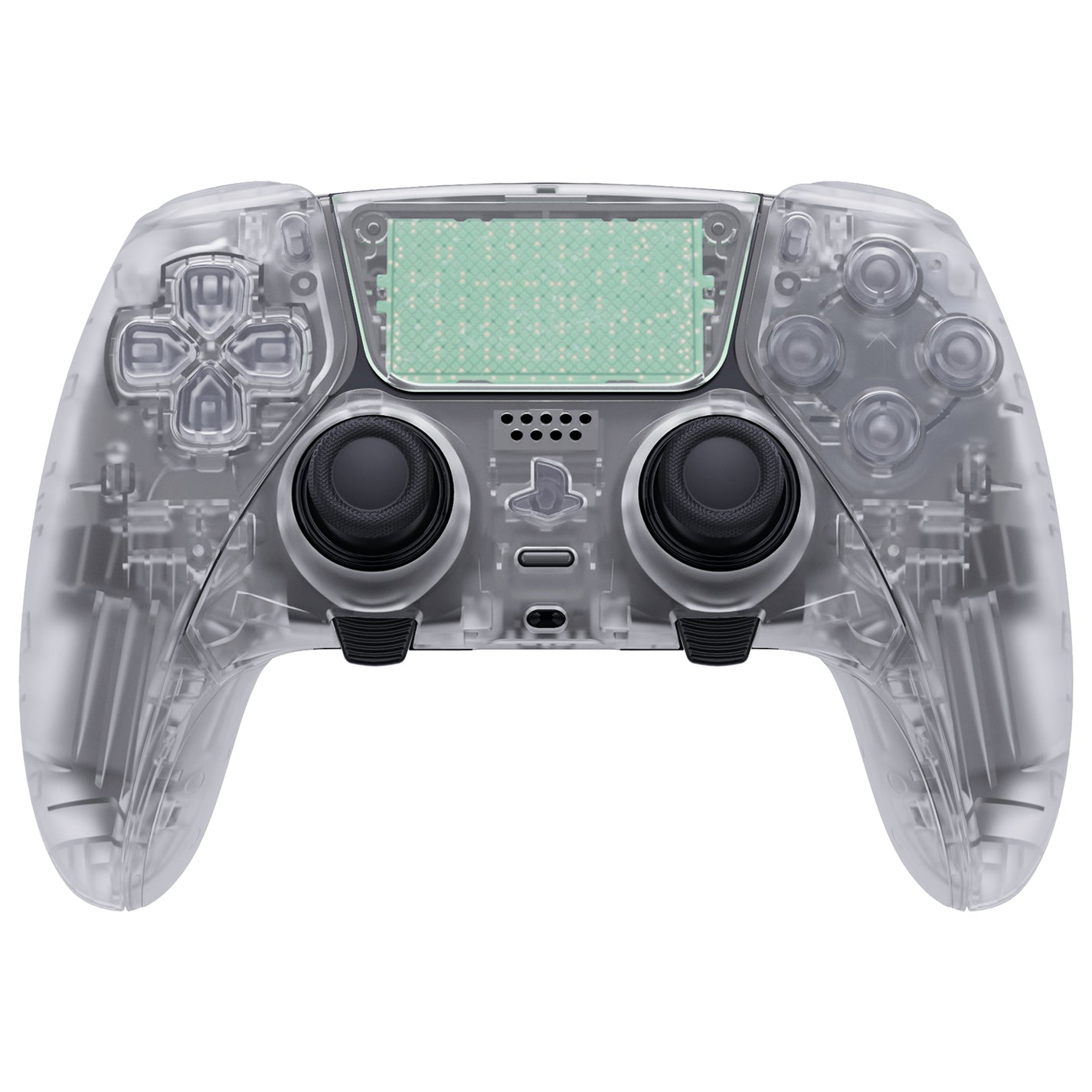 eXtremeRate Clear Full Set Housing Shell with Buttons Touchpad Cover ...