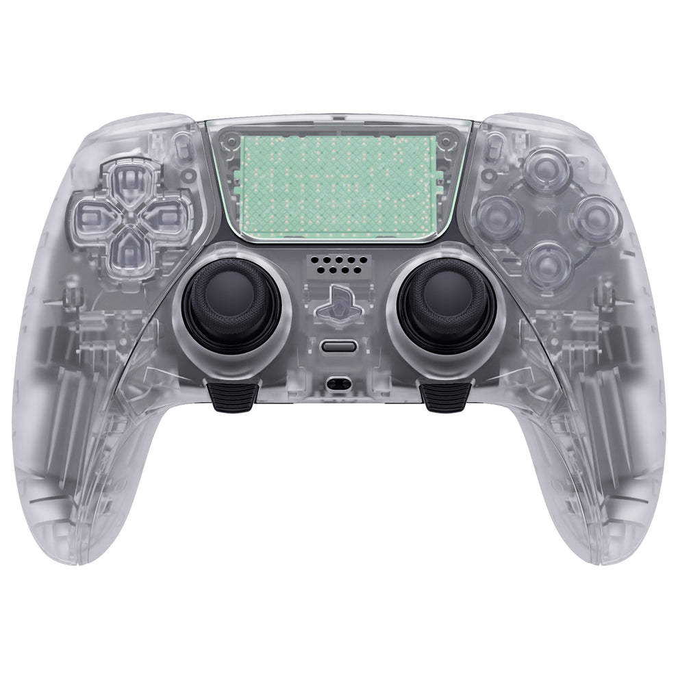 eXtremeRate Clear Full Set Housing Shell with Buttons Touchpad Cover ...