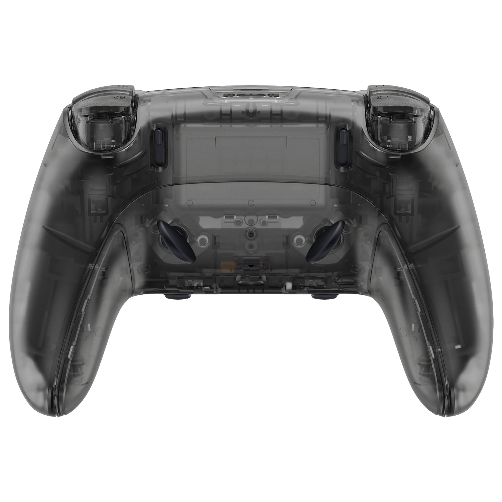 eXtremeRate Clear Black Full Set Housing Shell with Buttons Touchpad ...