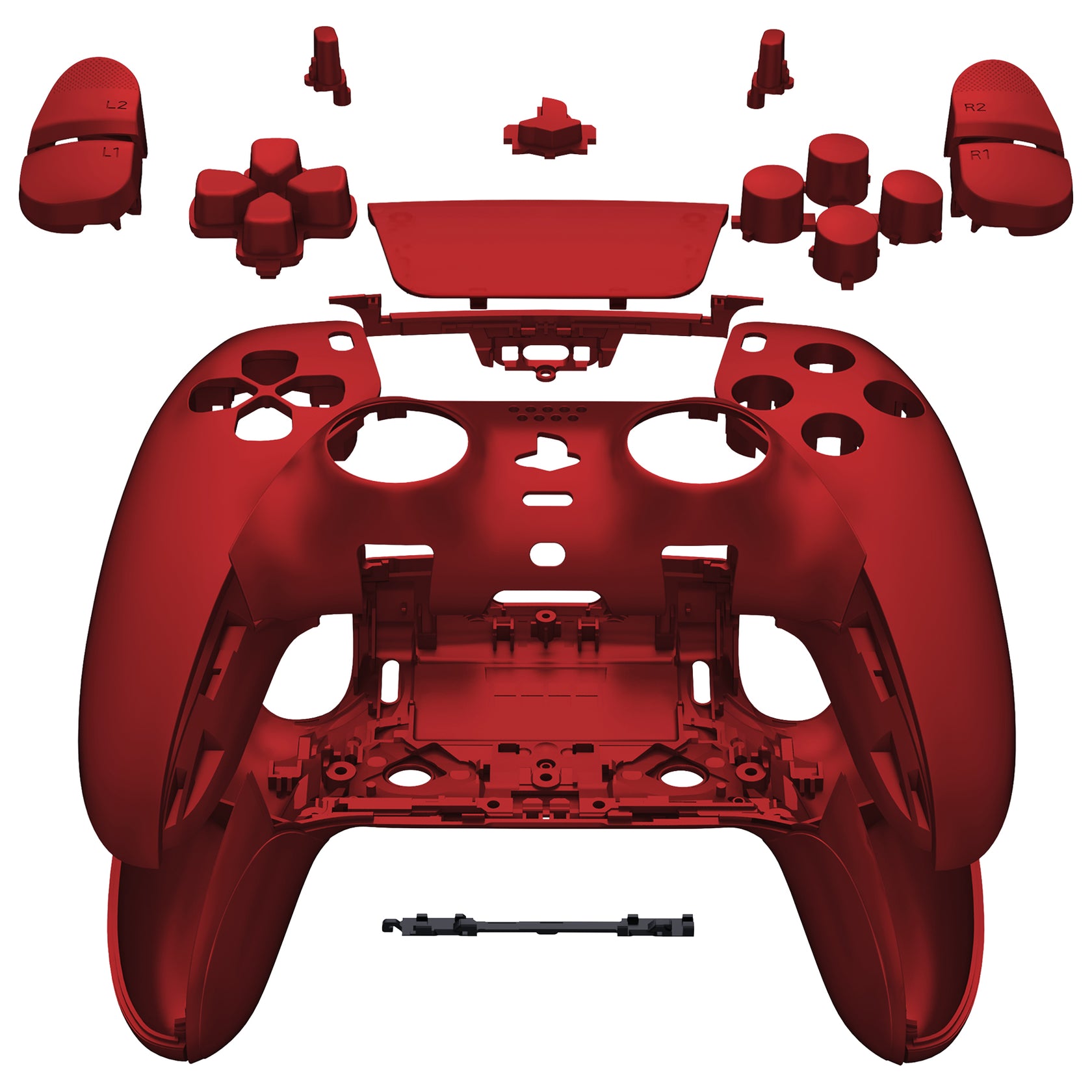 eXtremeRate Scarlet Red Full Set Housing Shell with Buttons Touchpad ...