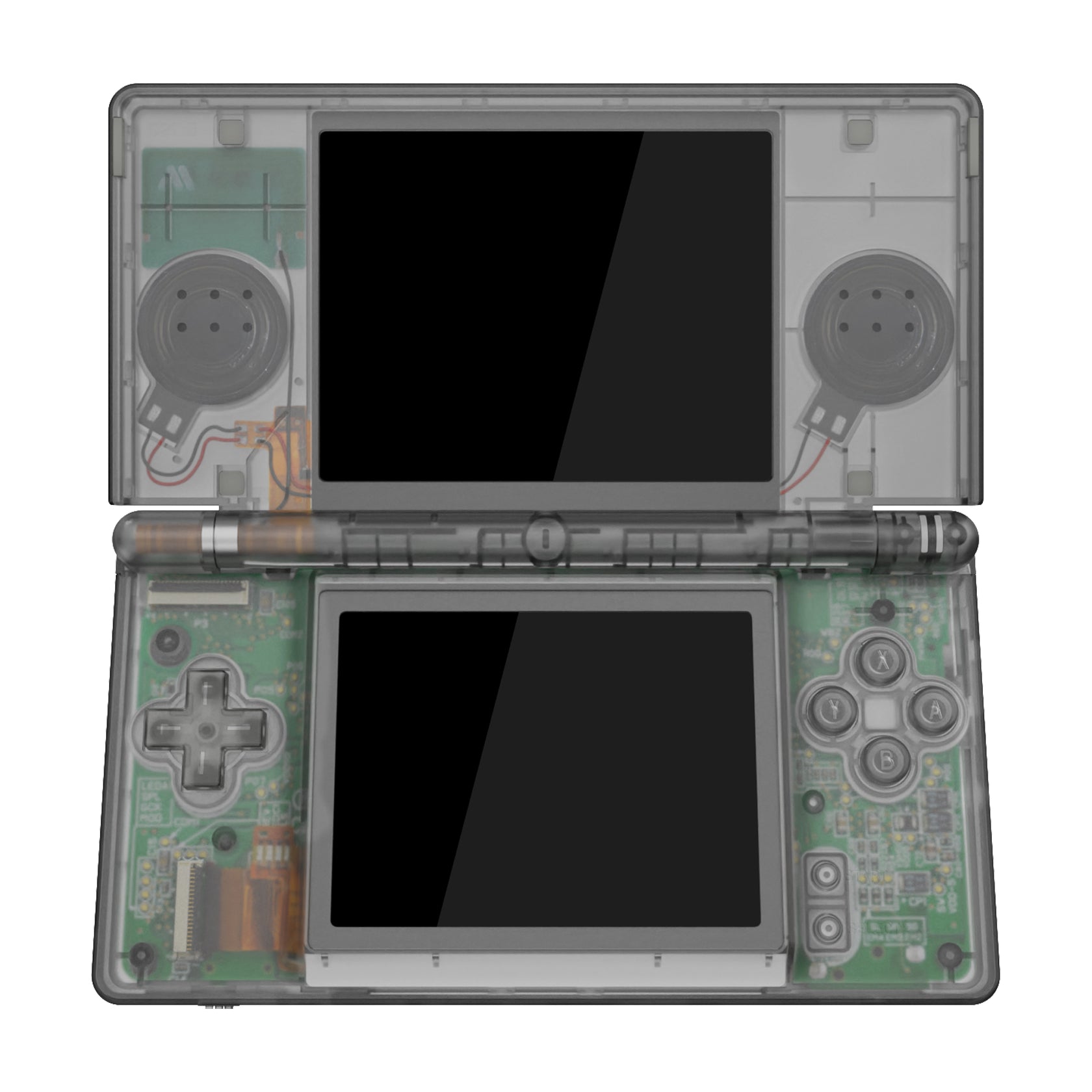 eXtremeRate Clear Black Replacement Full Housing Shell for Nintendo DS ...