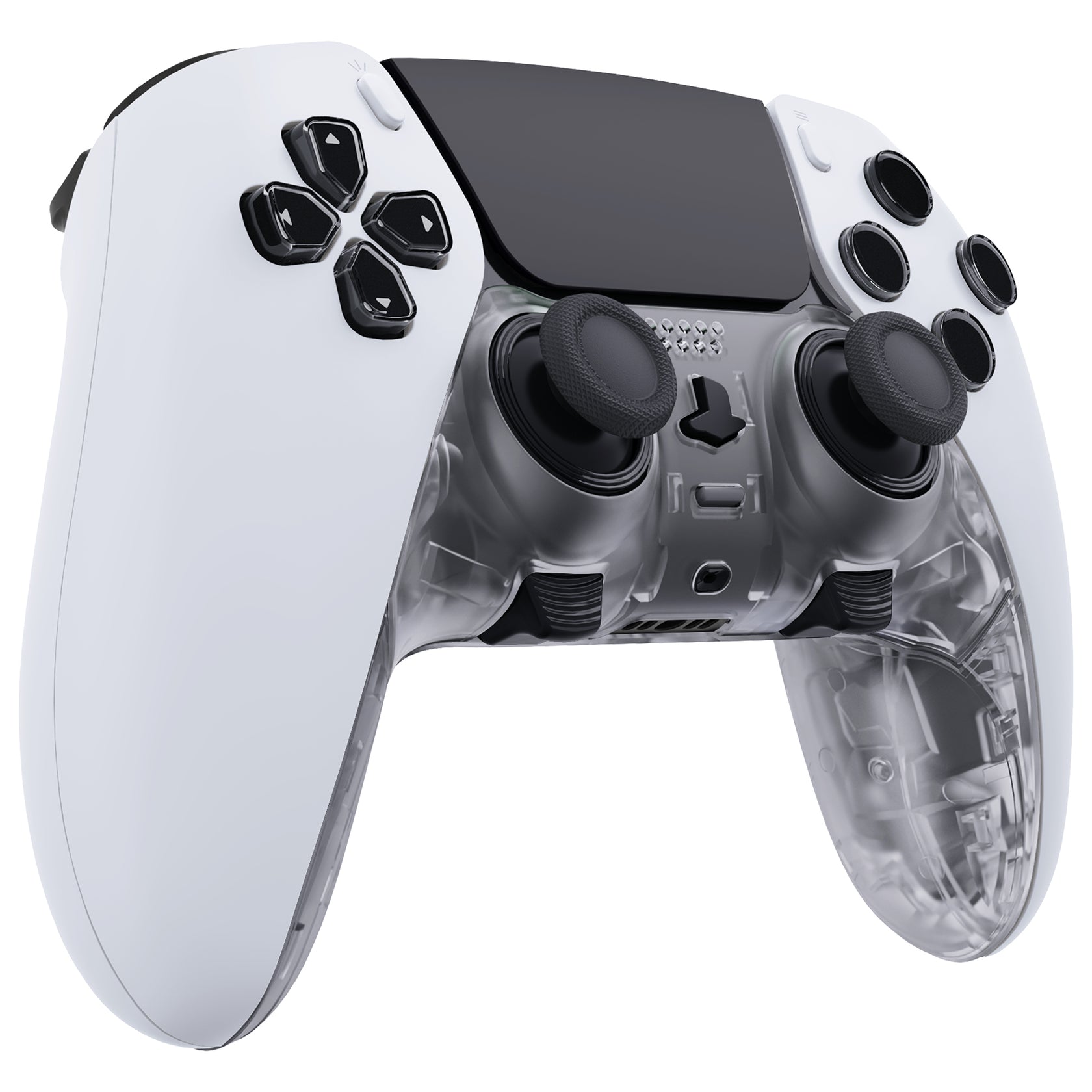 Extremerate Clear Top Bottom Decorative Trim Shell Compatible With Ps5 Edge Controller Diy