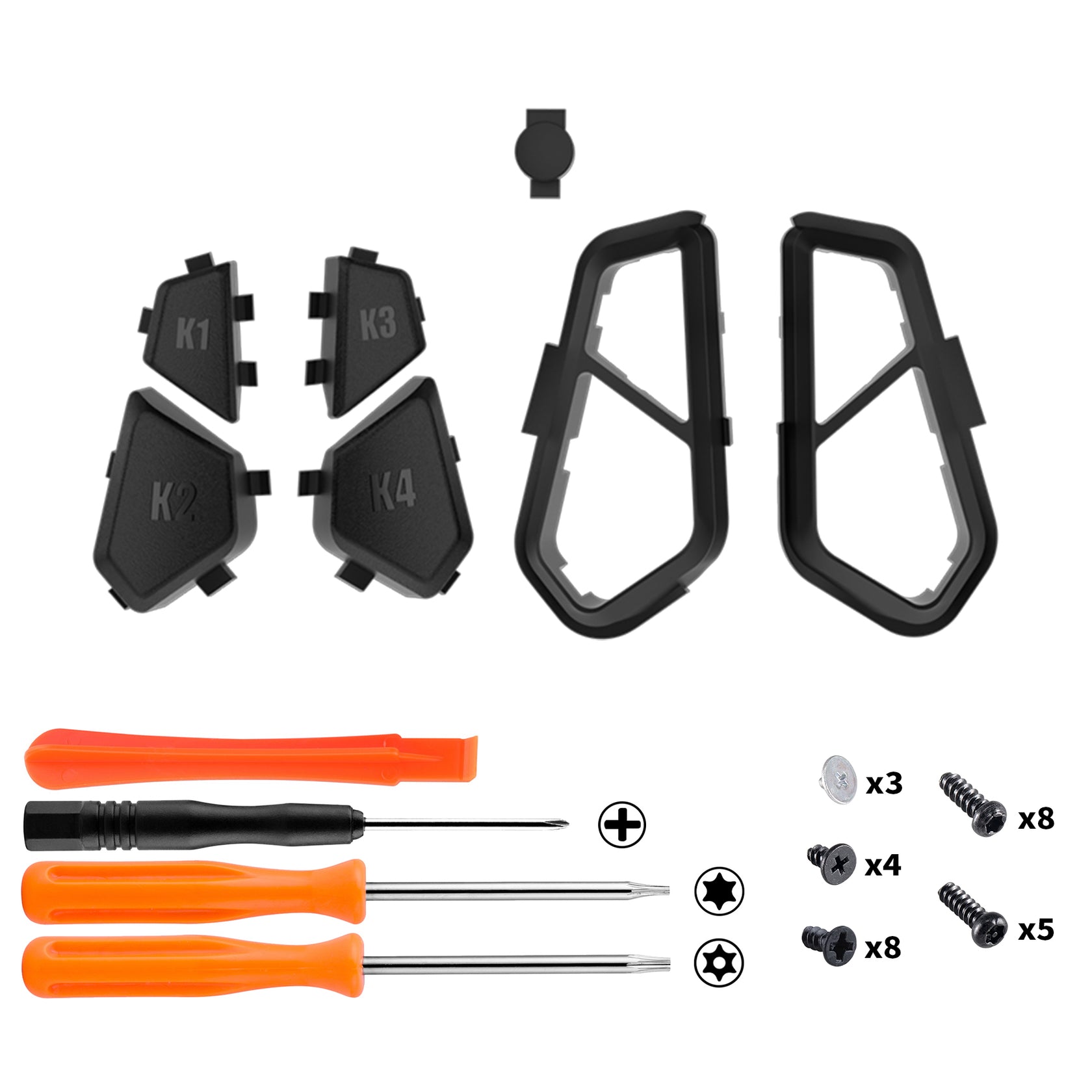 Solid Black Replacement Redesigned K1 K2 K3 K4 Back Buttons & Setting ...