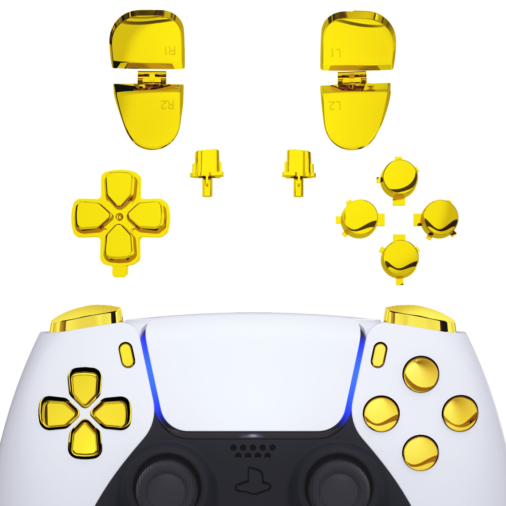eXtremeRate Replacement D-pad R1 L1 R2 L2 Triggers Share Options Face ...