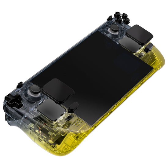 eXtremeRate Gradient Black Yellow Faceplate Back Plate Shell for Steam ...