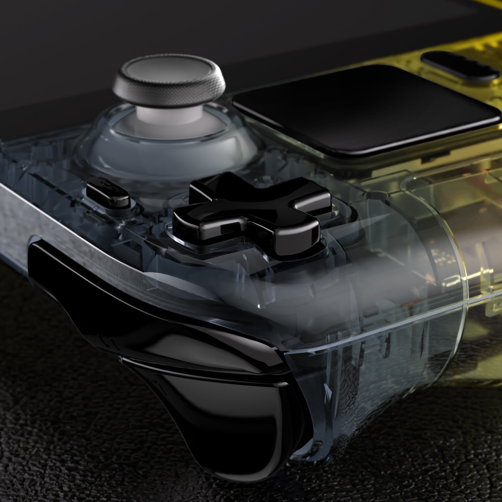 eXtremeRate Gradient Black Yellow Faceplate Back Plate Shell for Steam ...