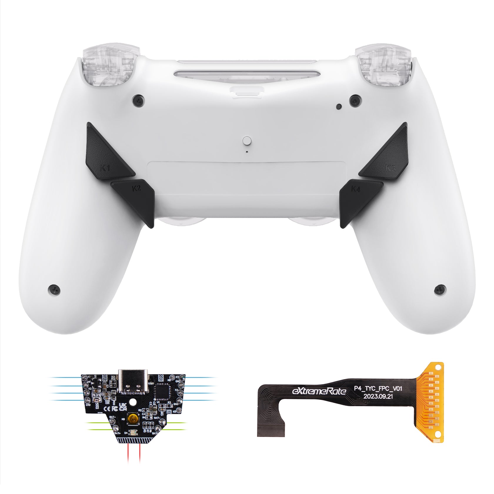 eXtremeRate Dawn Type-C Version Remap Kit for PS4 Slim Pro Controller ...
