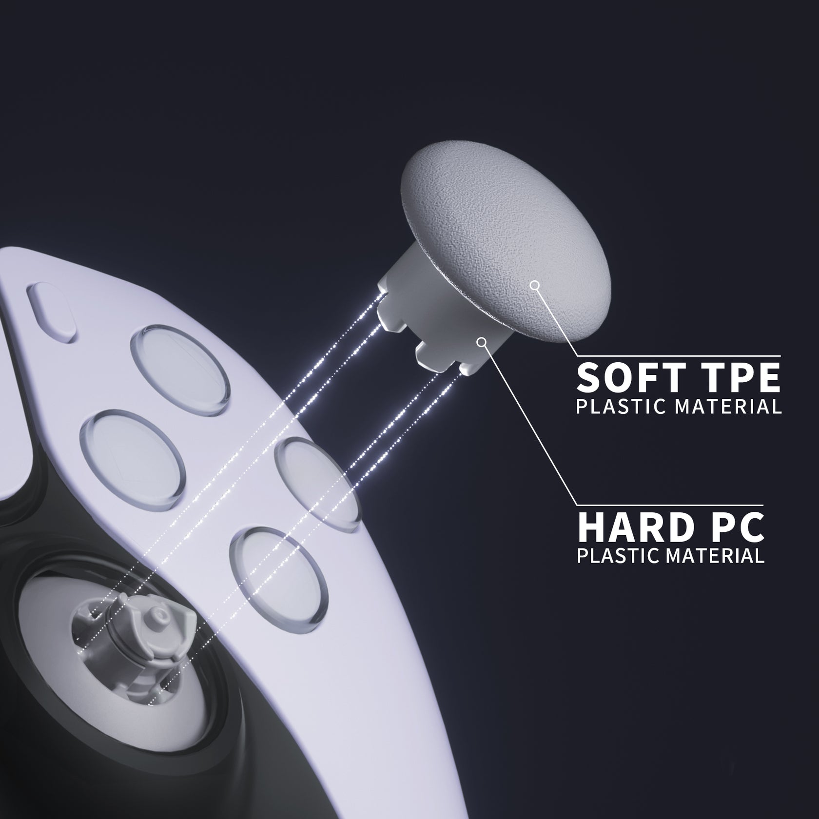 eXtremeRate EDGE Sticks Swappable Thumbsticks for PS5 Controller ...