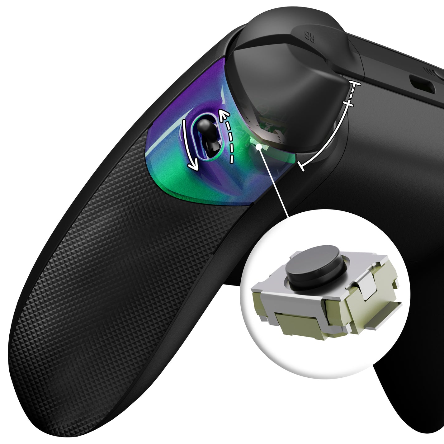 eXtremeRate Flexor Clicky Rubberized Side Rail Panels Trigger Stop Kit ...