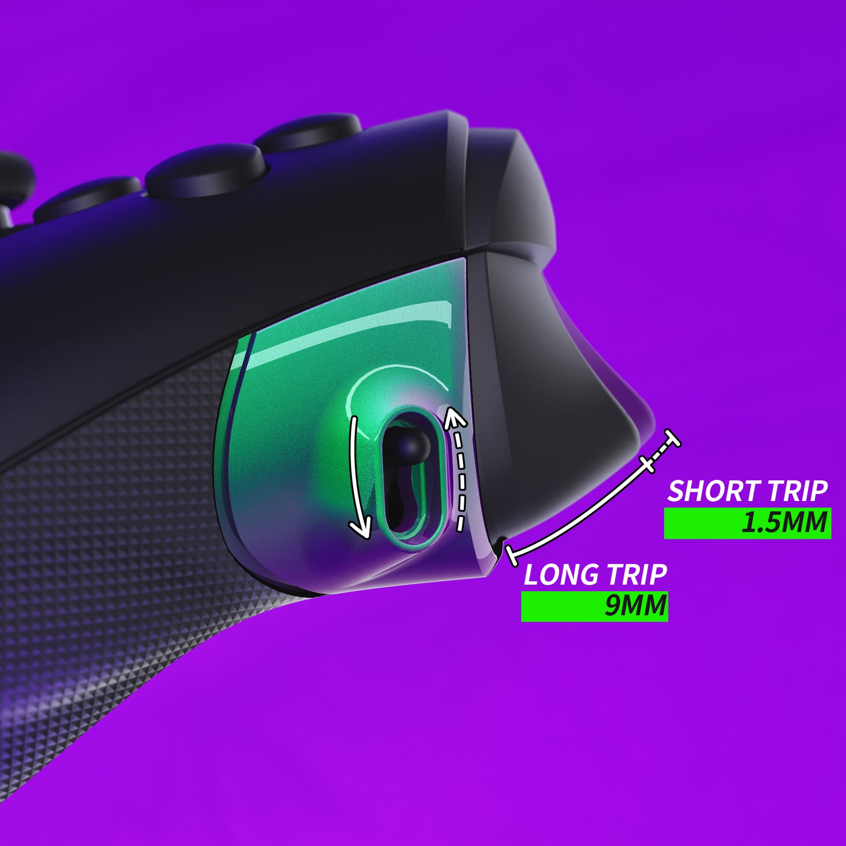 eXtremeRate Flexor Clicky Rubberized Side Rail Panels Trigger Stop Kit ...