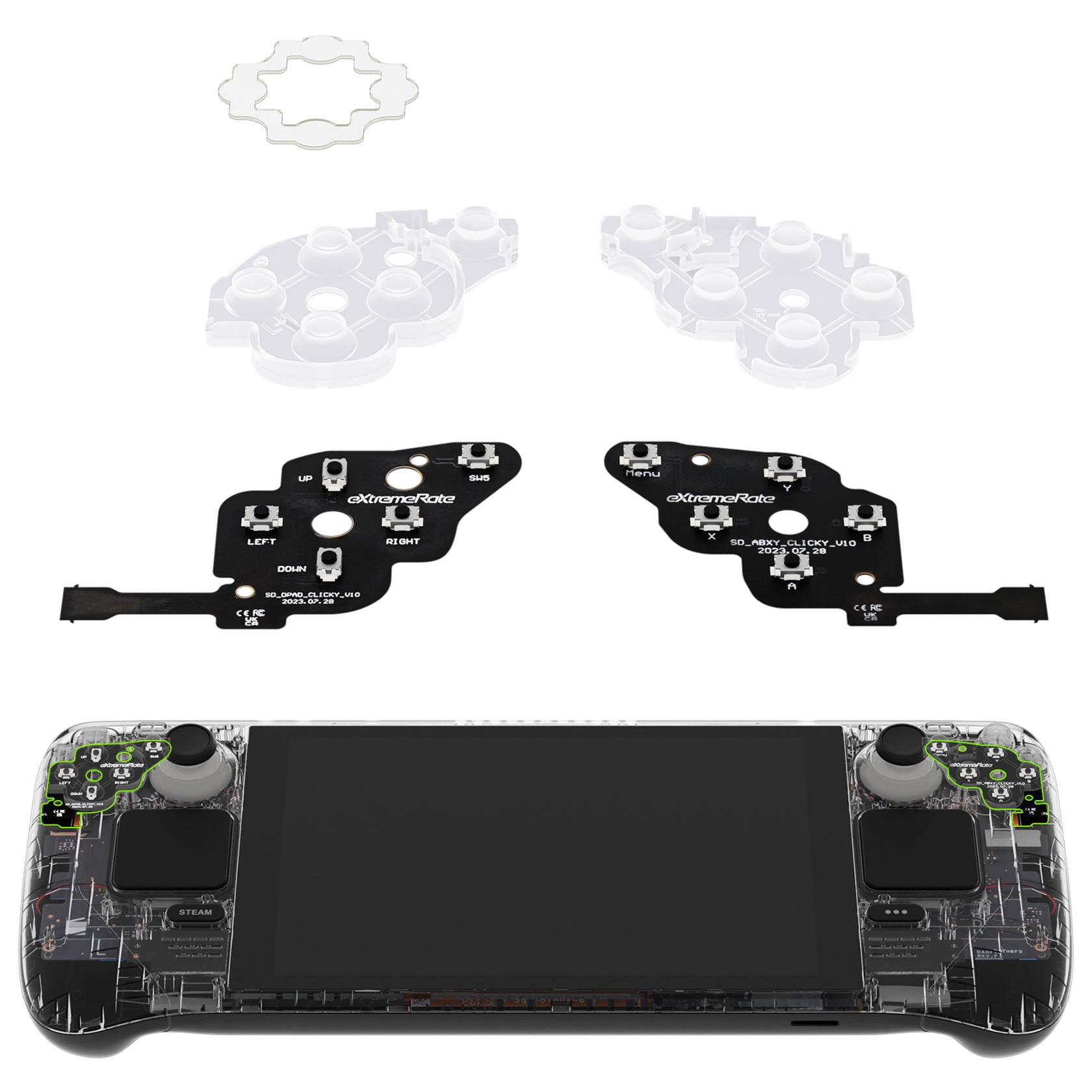 eXtremeRate Face Clicky Kit for Steam Deck Handheld Console, Custom ...