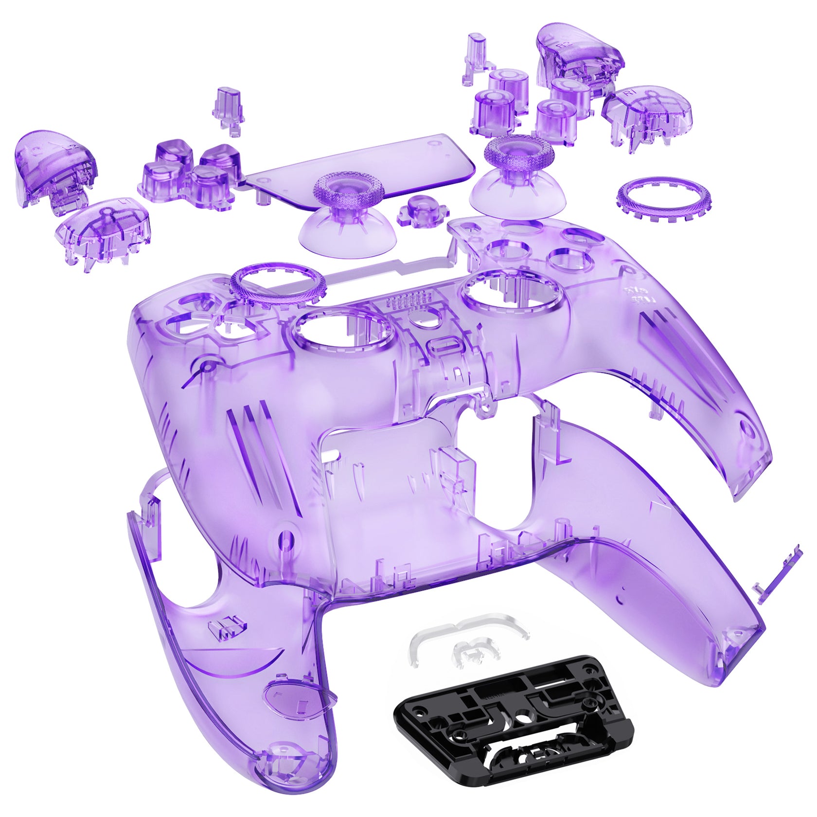 eXtremeRate PS5 Controller LUNA Redesigned Full Set Shells with Buttons ...