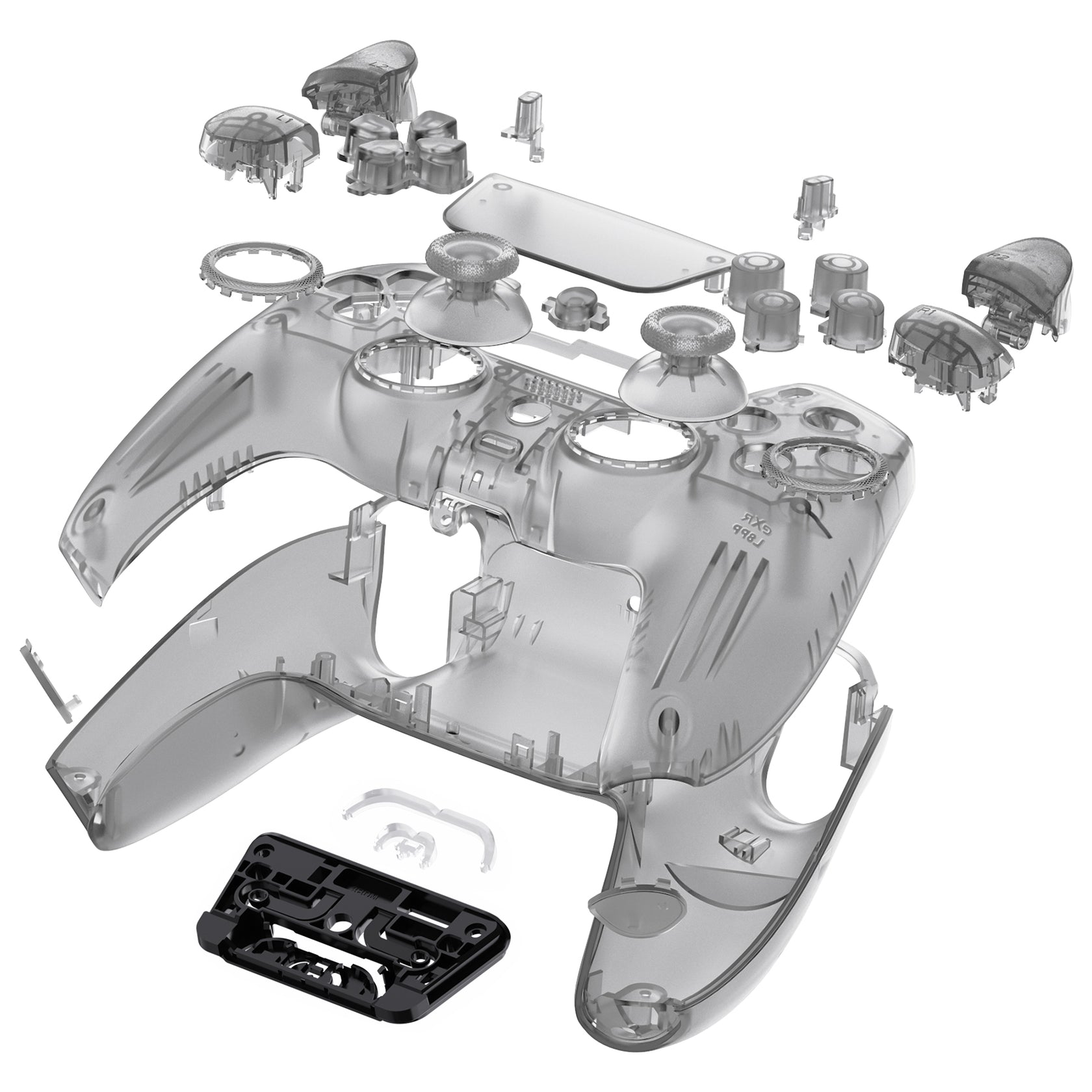 eXtremeRate PS5 Controller LUNA Redesigned Full Set Shells with Buttons ...