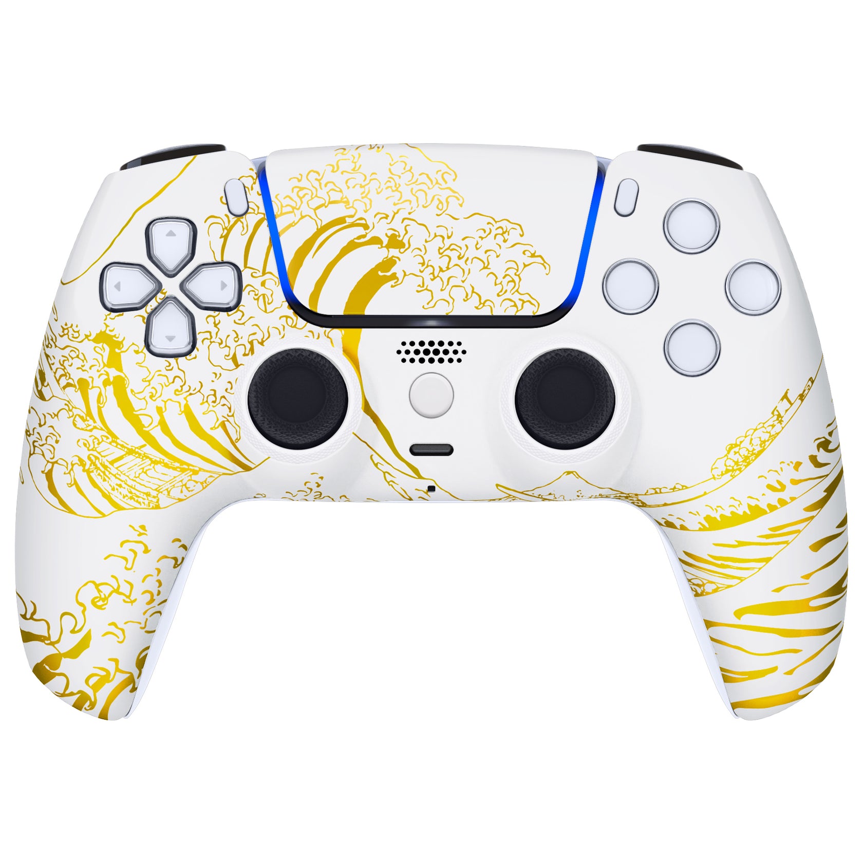 eXtremeRate Luna Redesigned The Great GOLDEN Wave Off Kanagawa - White ...