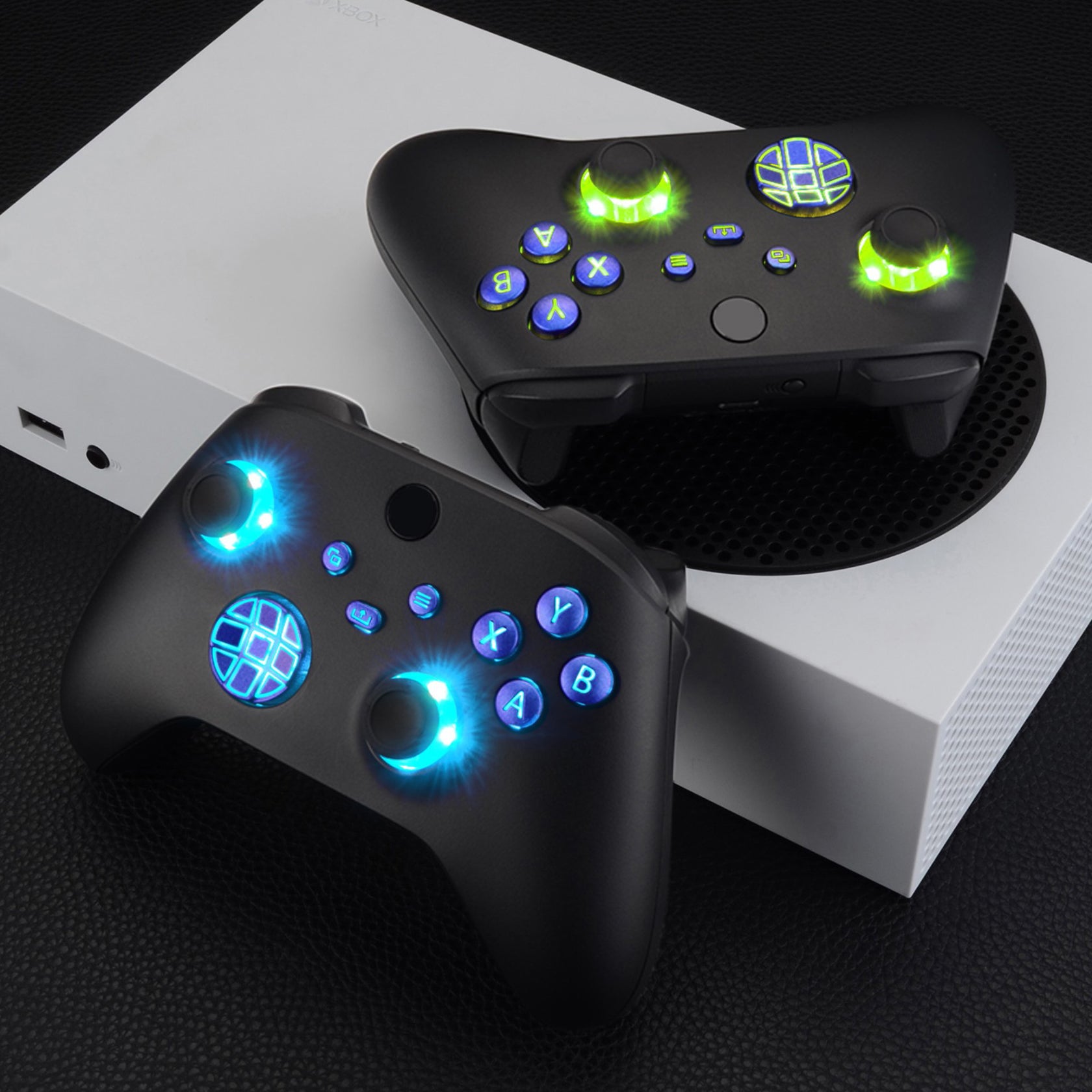 eXtremeRate Multi-Colors Luminated D-pad Thumbsticks Start Back Sync ...