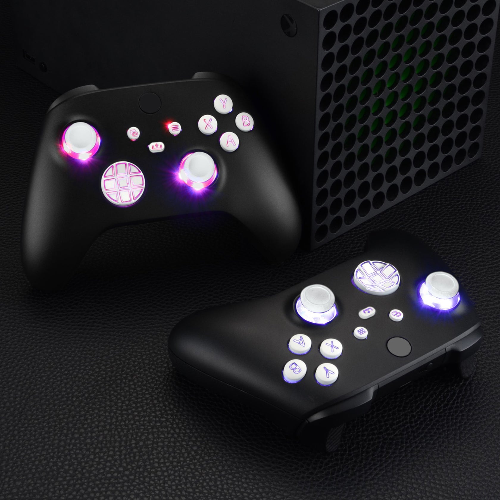 eXtremeRate Multi-Colors Luminated D-pad Thumbsticks Start Back Sync ...