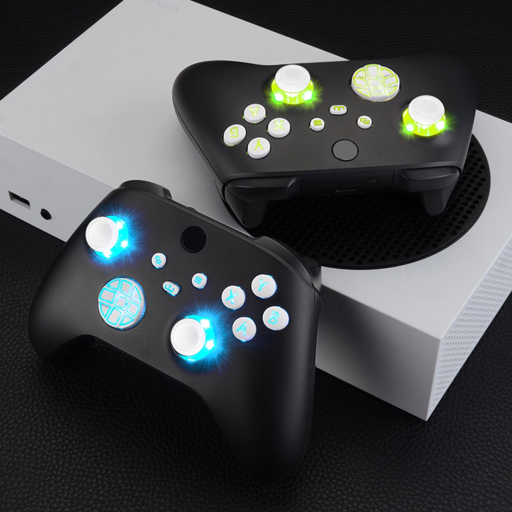 eXtremeRate Multi-Colors Luminated D-pad Thumbsticks Start Back Sync ...
