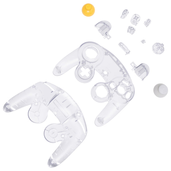 eXtremeRate Clear Faceplate Backplate for Nintendo Gamecube Controller ...