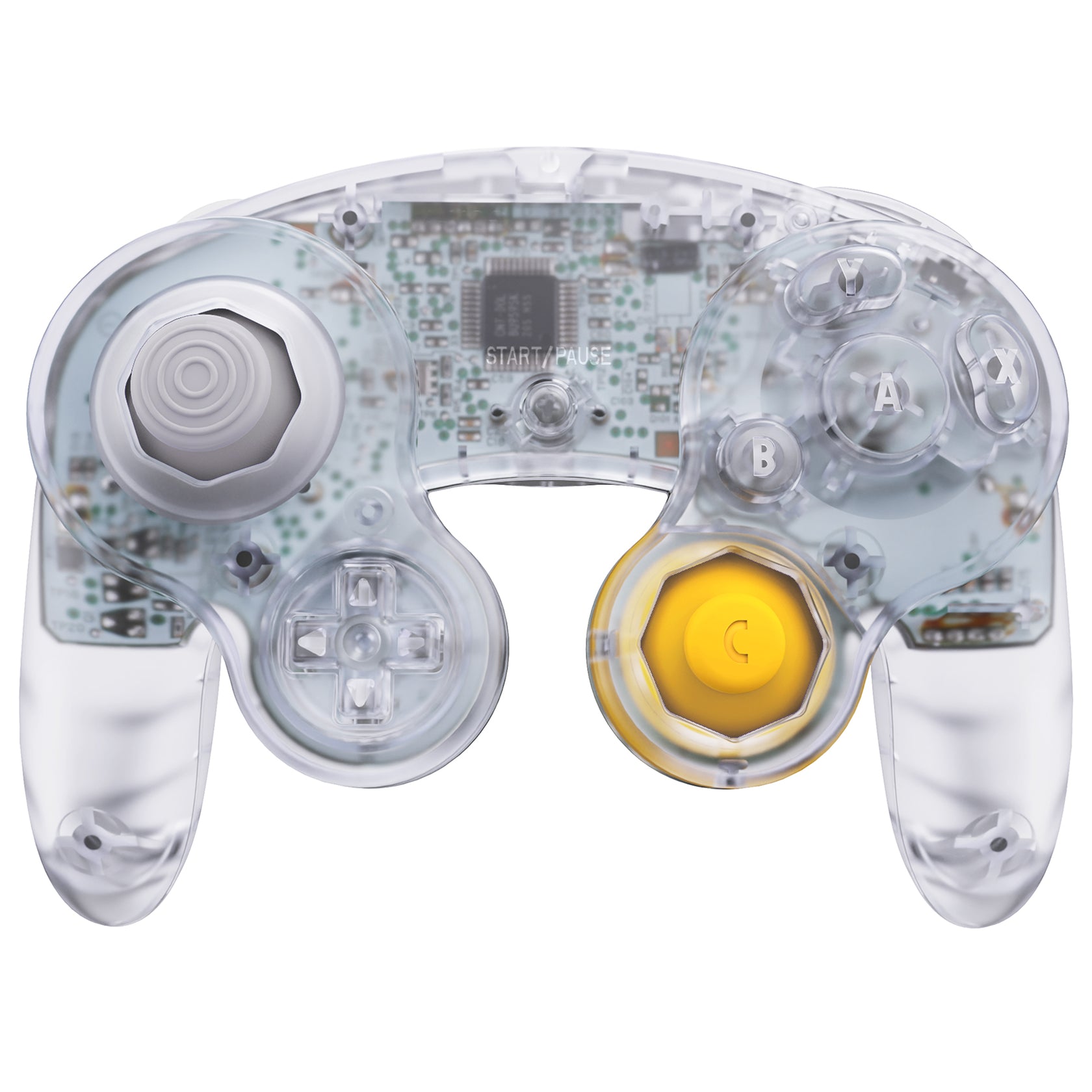 eXtremeRate Clear Faceplate Backplate for Nintendo Gamecube Controller ...