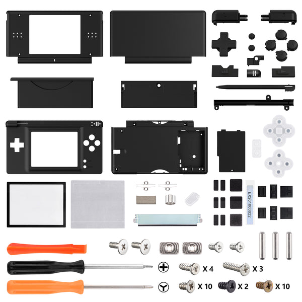 eXtremeRate Black Replacement Full Housing Shell for Nintendo DS Lite ...