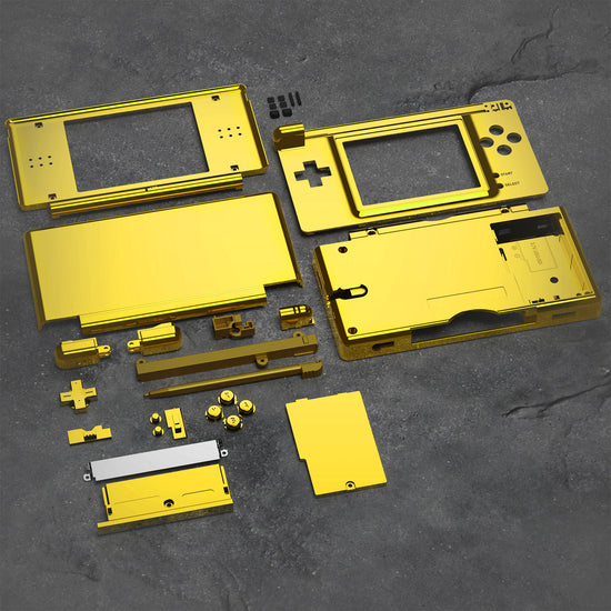 eXtremeRate Chrome Gold Replacement Full Housing Shell for Nintendo DS ...