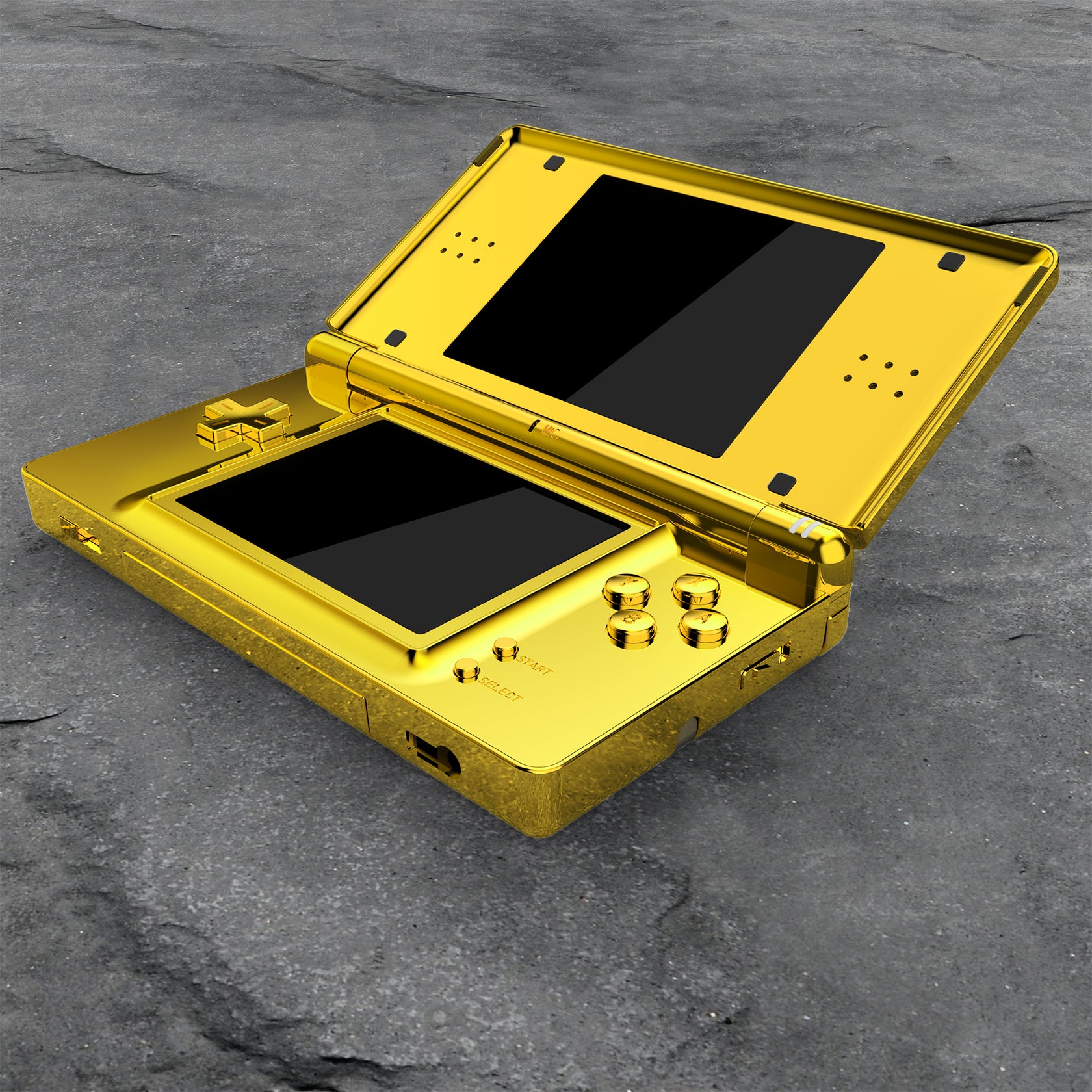 eXtremeRate Chrome Gold Replacement Full Housing Shell for Nintendo DS ...