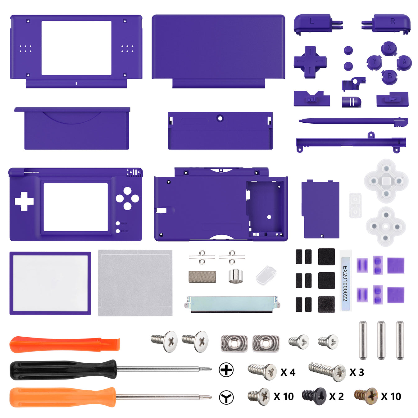 eXtremeRate Purple Replacement Full Housing Shell for Nintendo DS Lite ...