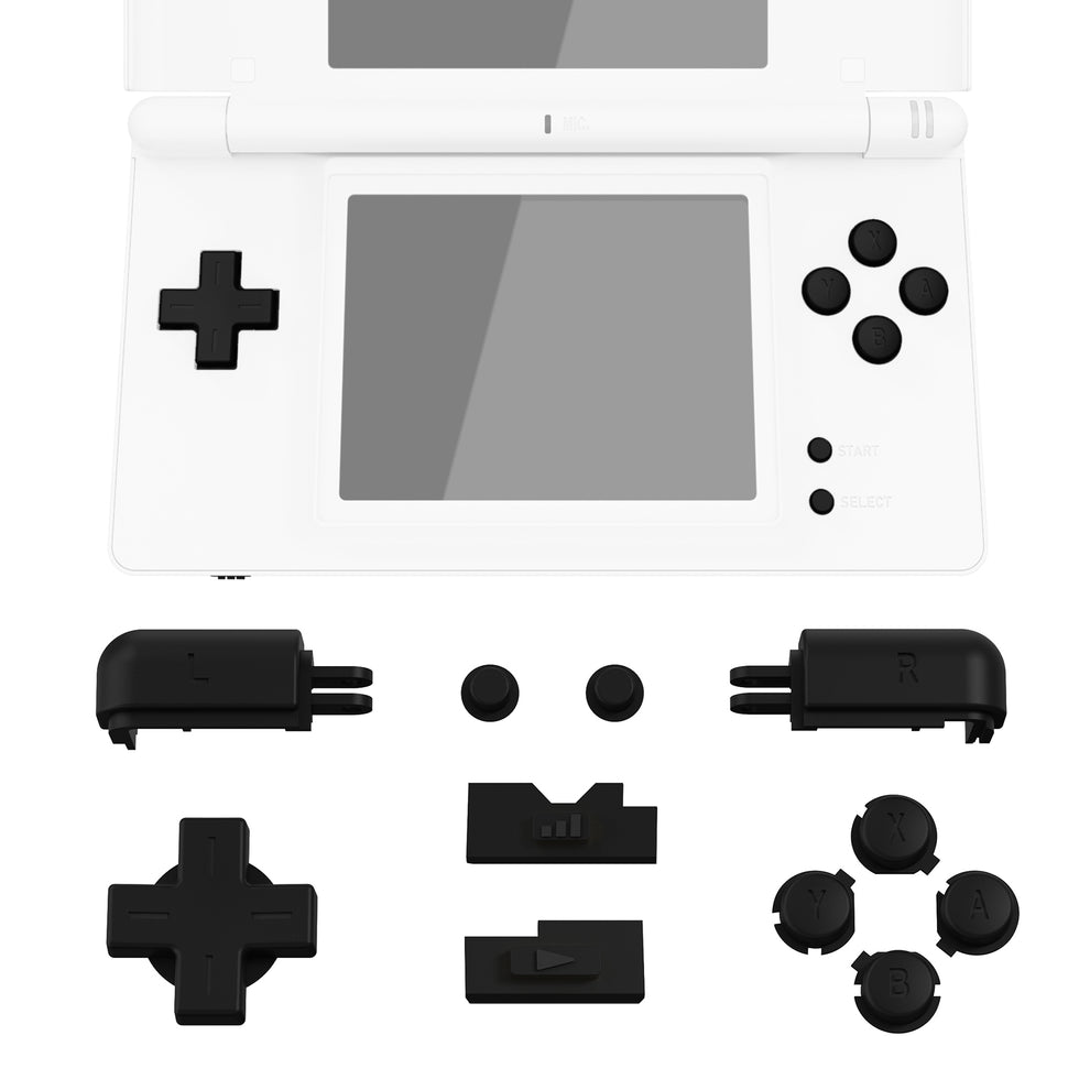 eXtremeRate Black Replacement Full Set Buttons for Nintendo DS Lite ...
