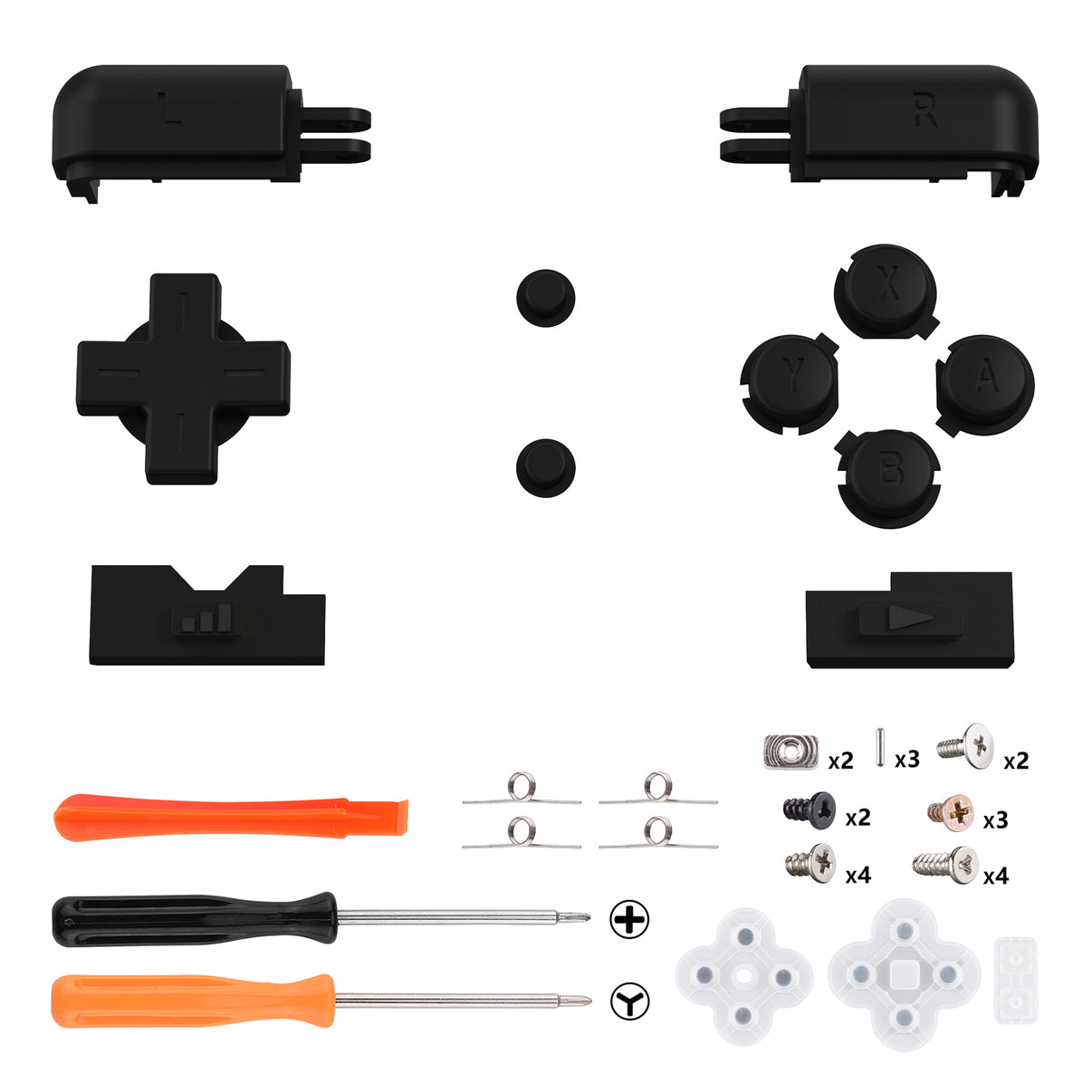 eXtremeRate Black Replacement Full Set Buttons for Nintendo DS Lite ...