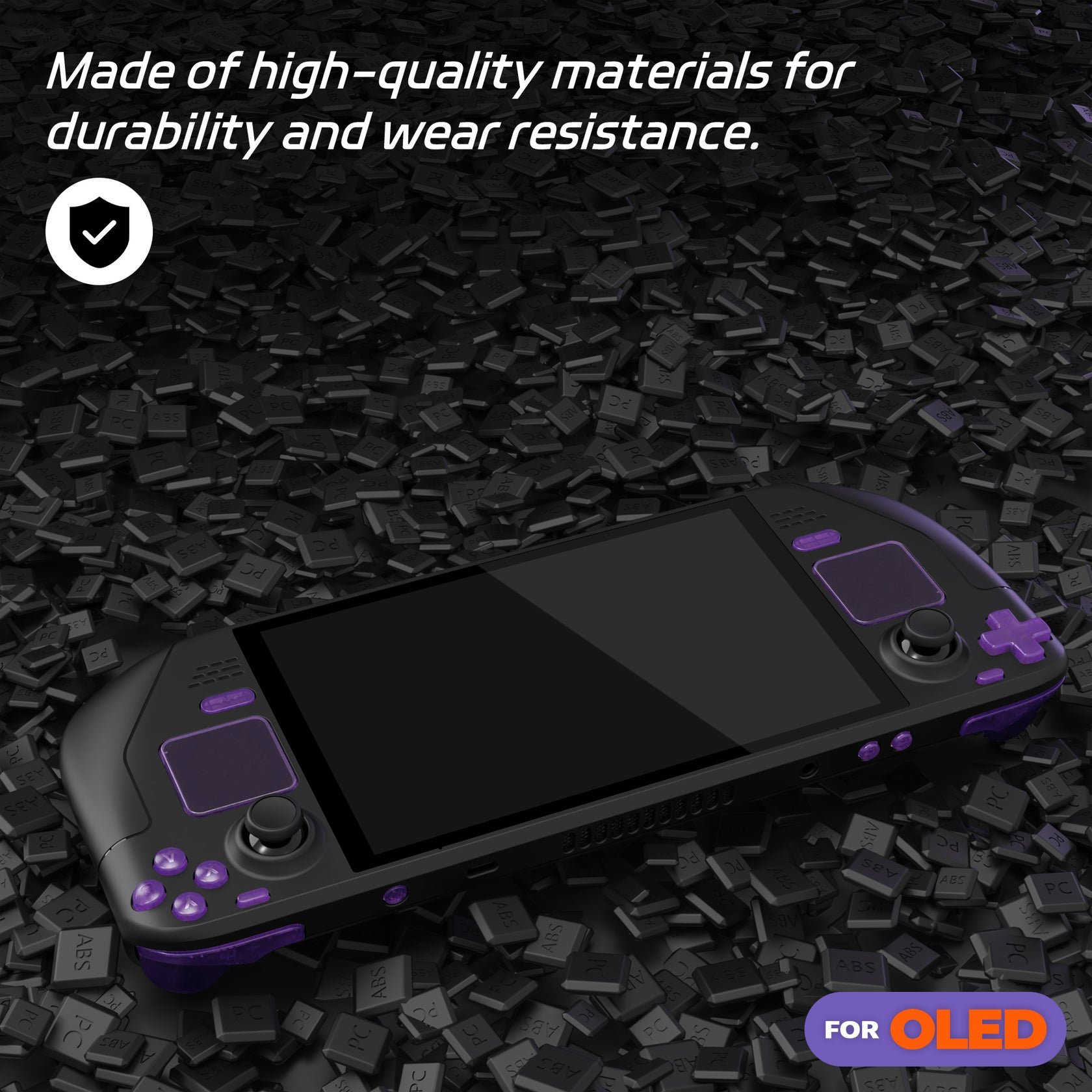 eXtremeRate Steam Deck OLED Replacement Full Set Buttons - Clear Atomic ...
