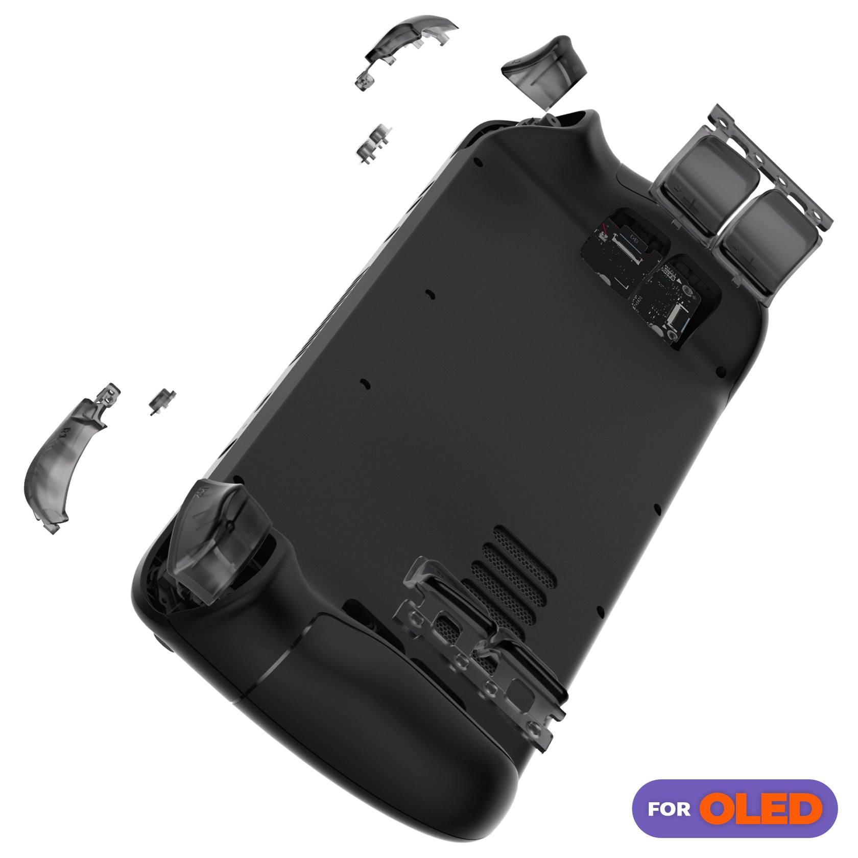 eXtremeRate Steam Deck OLED Replacement Full Set Buttons - Clear Slate ...