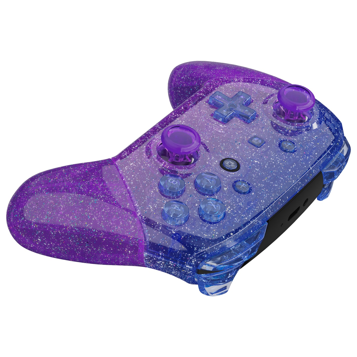 eXtremeRate Glitter Gradient Translucent Bluebell Faceplate Backplate ...