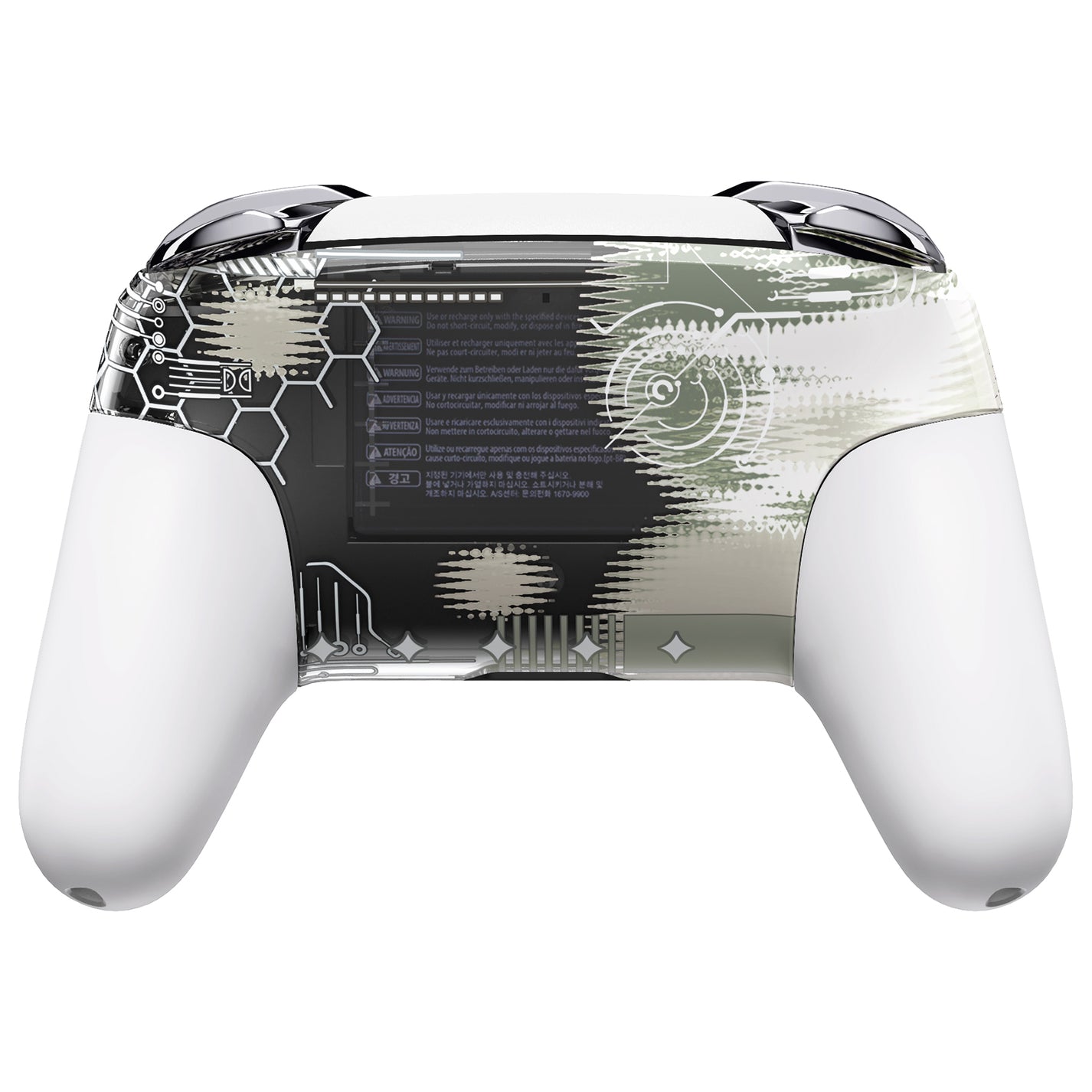 eXtremeRate Silver Splatter Faceplate Backplate Handles for Nintendo ...