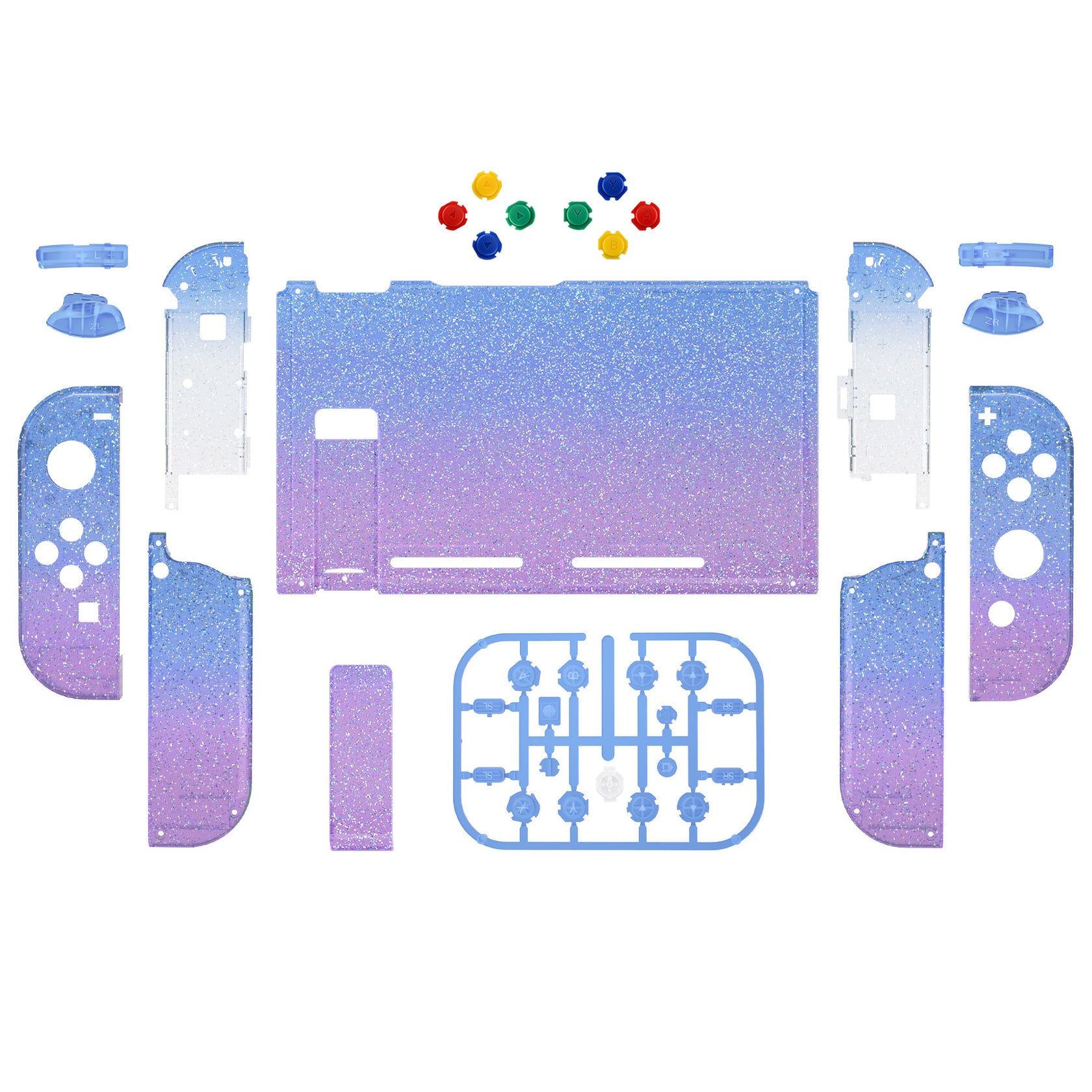 eXtremeRate Back Plate for Nintendo Switch Console, Handheld Controller ...