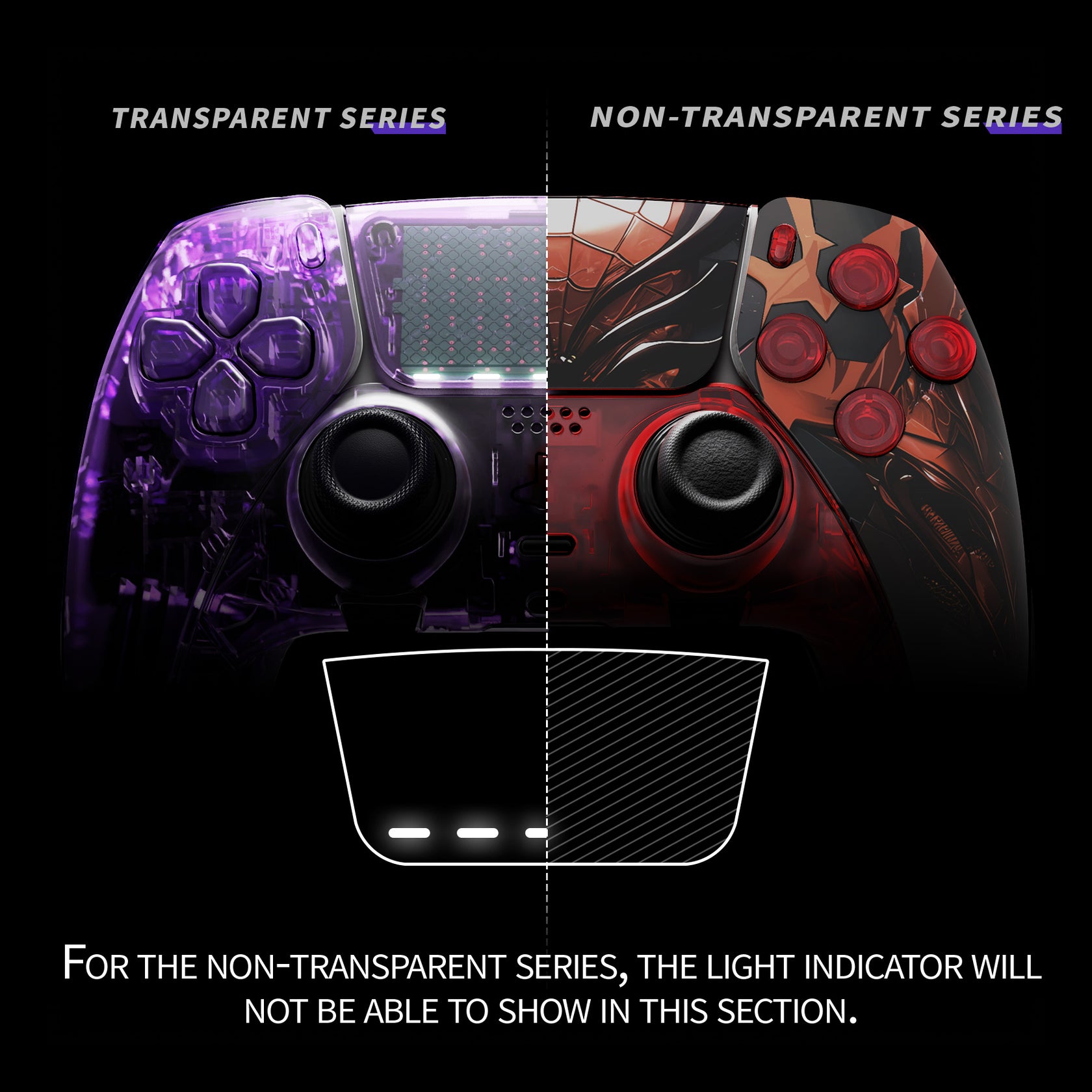 eXtremeRate Spider Armor Full Set Housing Shell with Buttons Touchpad ...