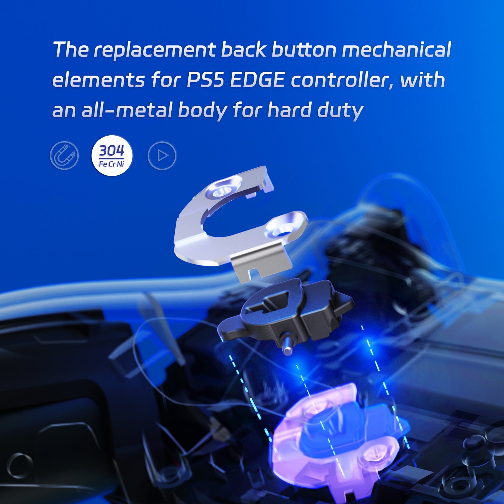 eXtremeRate Back Paddle Replacement Magnetic Module Kit for PS5 Edge ...