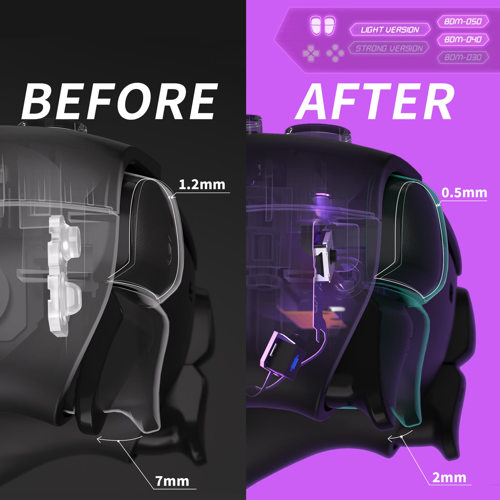 eXtremeRate Micro Switch - Light Version Tactile Clicky Hair Trigger ...