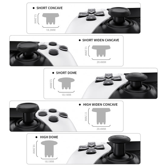 eXtremeRate PS5 Edge Controller Black ThumbsGear Interchangeable ...