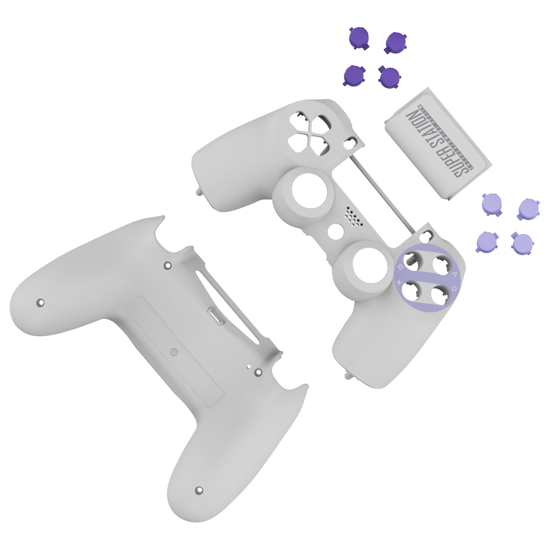 eXtremeRate Replacement Full Set Shell with Buttons for PS4 Slim Pro C ...