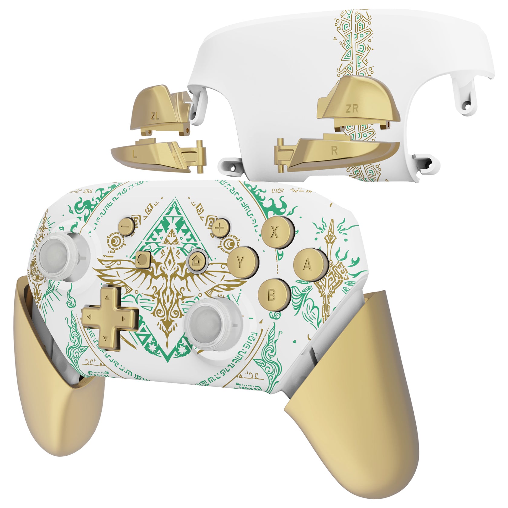 eXtremeRate Glow in Dark - Totem of Kingdom Black Faceplate Backplate ...