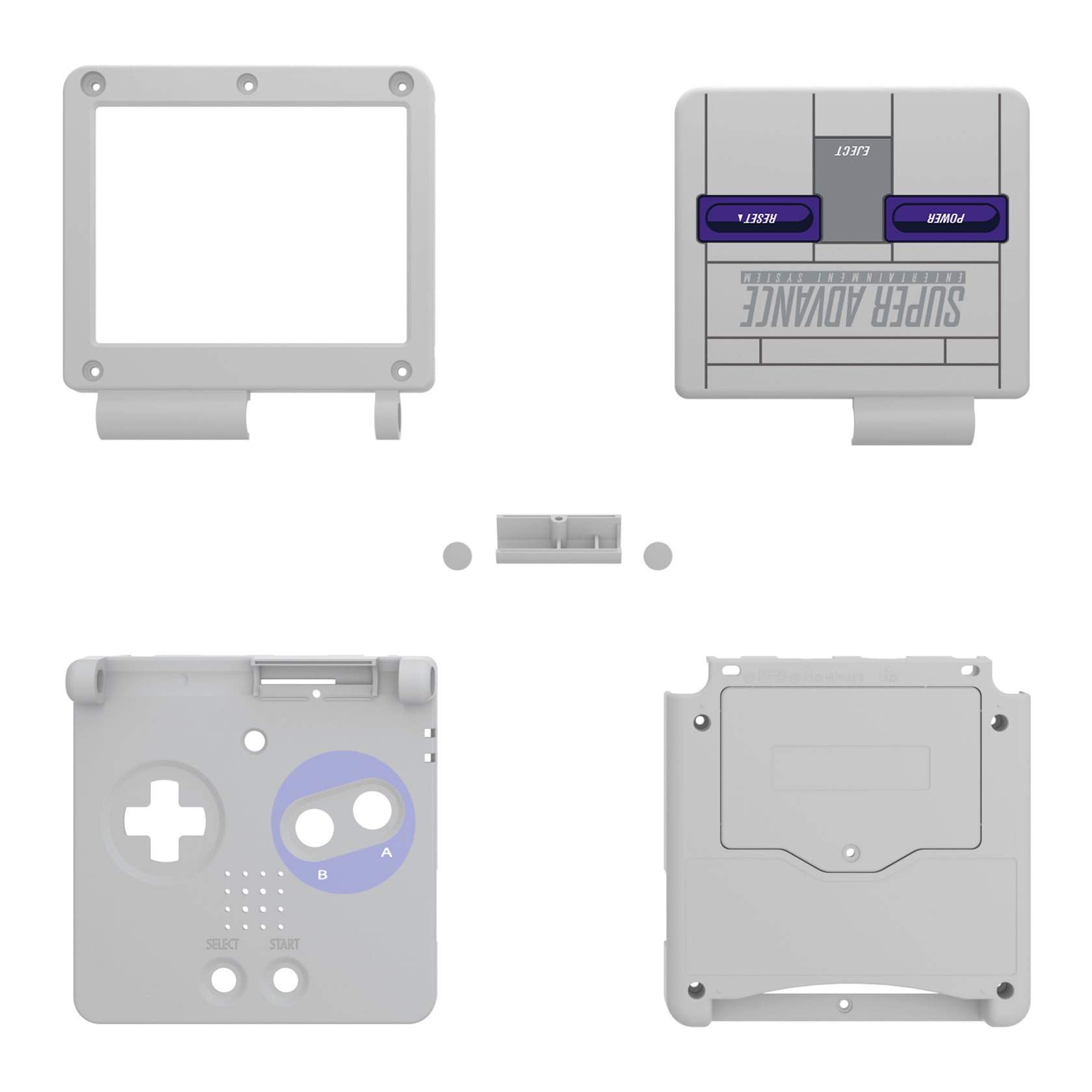 IPS Ready Upgraded eXtremeRate Classic SNES Style Custom Replacement ...