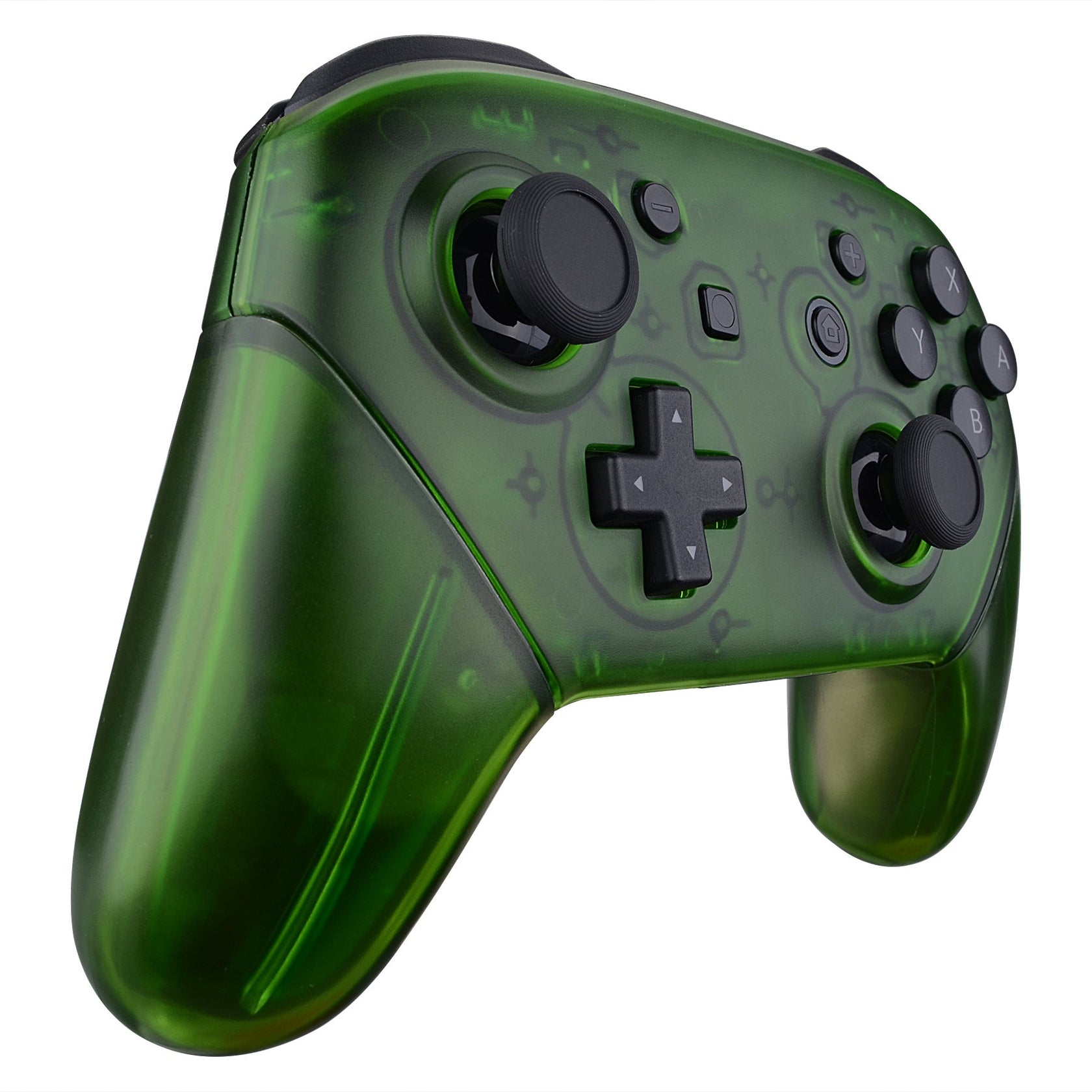 eXtremeRate Transparent Clear Green Faceplate Backplate Handles for ...